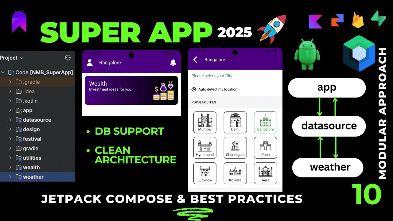 SuperApp (a Modular Android Native Project) built using Jetpack Compose [Part 10] - YouTube