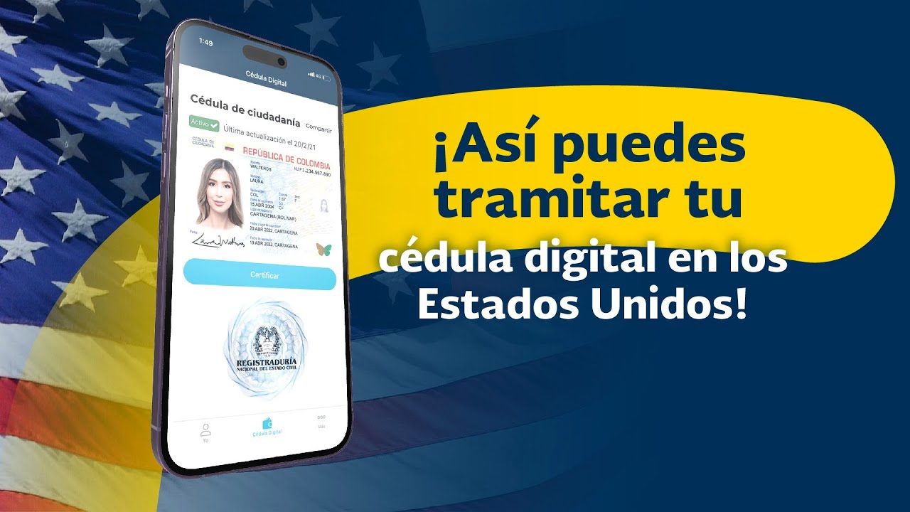 Así puedes tramitar tu cédula digital en los Estados Unidos - YouTube