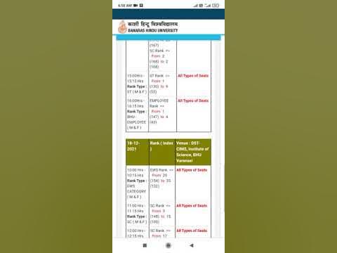 Bhu MSc statistics and computing official cutoff 2021 - YouTube
