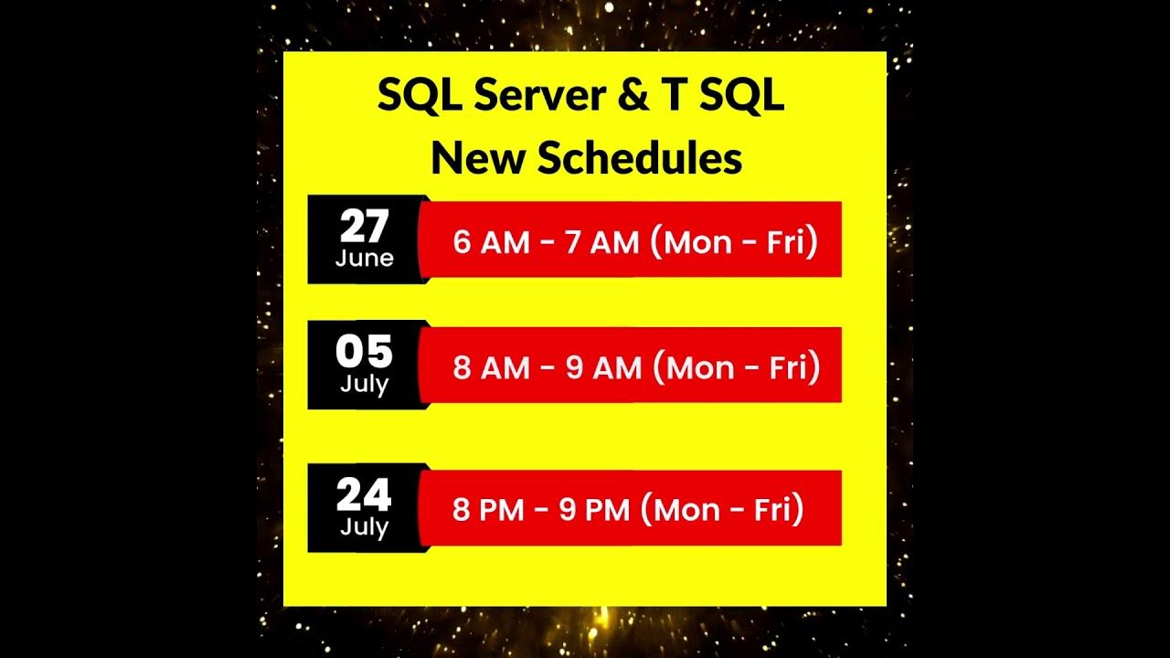 Sql Server Tsql Training From Sqlschool Youtube