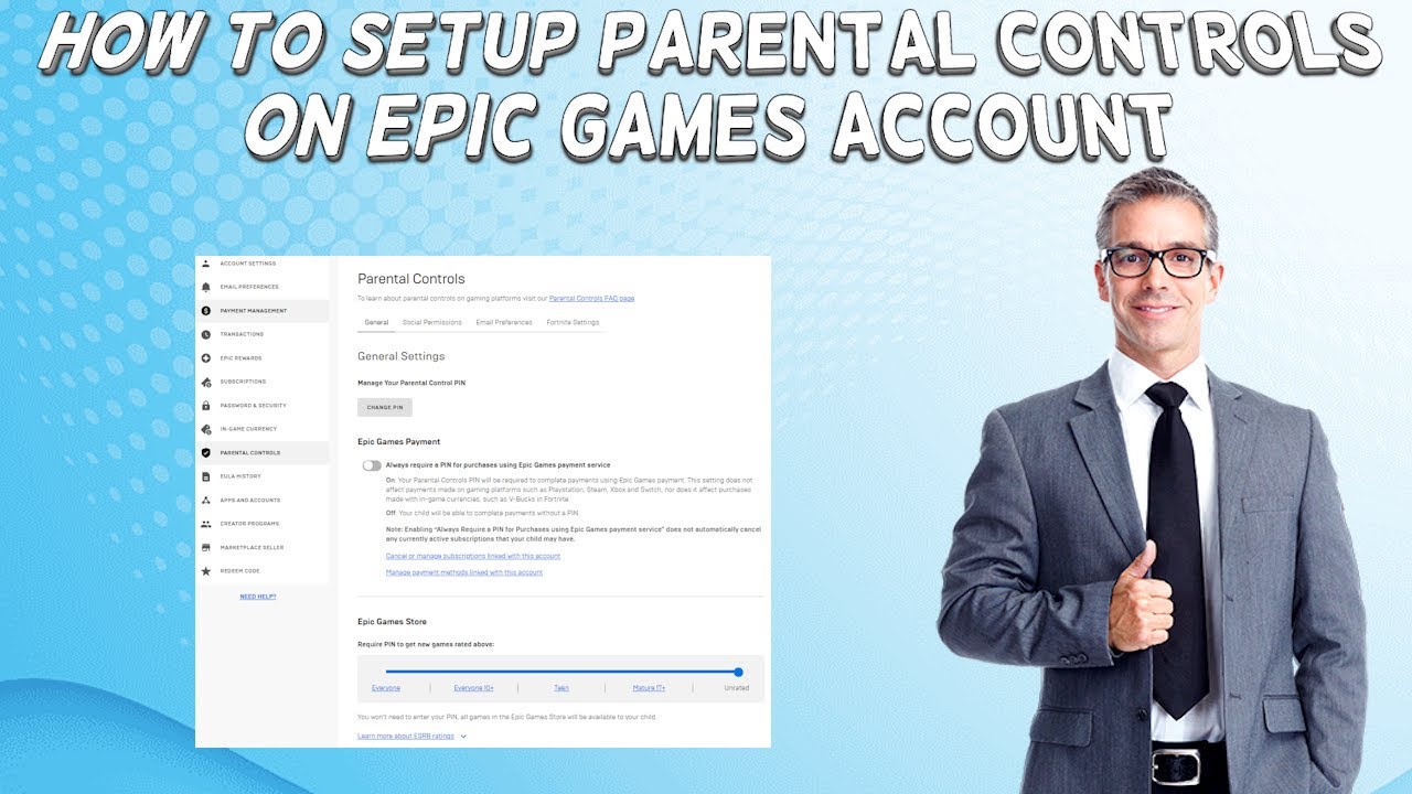 How To Setup Parental Controls On Epic Games Account | Tutorial (2024 ...