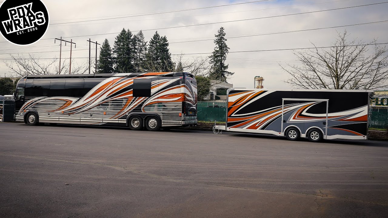 No Paint Required - Ep. 10 - Wrapping 24ft Trailer to Match RV - YouTube