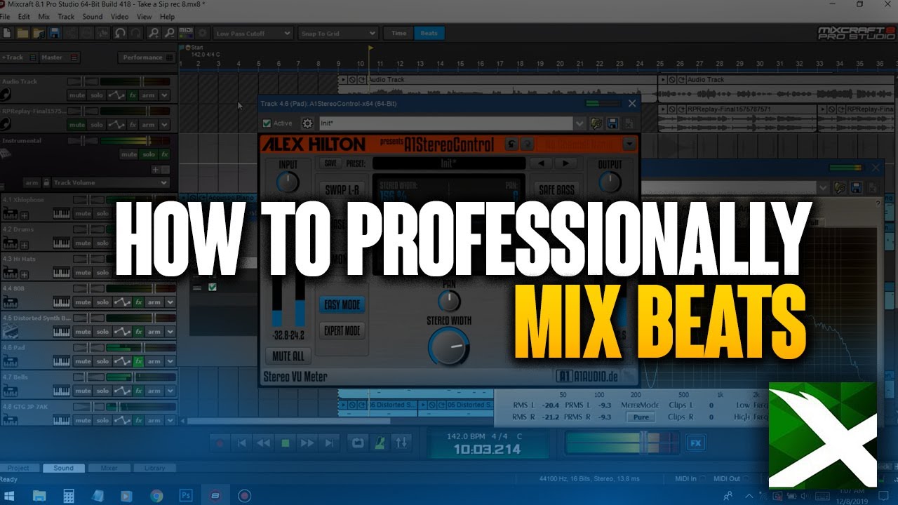 How to Professionally Mix a Beat | Mixcraft 8 Tutorial - YouTube
