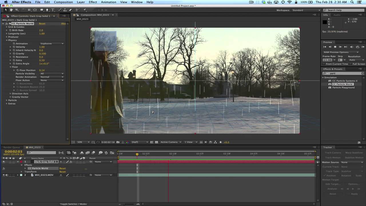Creating Snow With Adobe After Effects Tutorial - YouTube