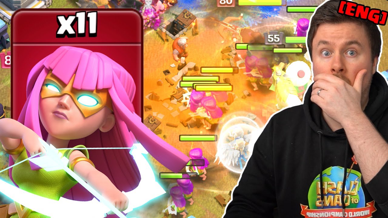 PRO showcases the POWER of Super Archers in Clash of Clans - YouTube