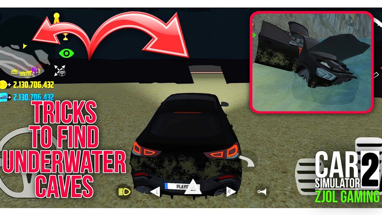 Tricks to Find Underwater Caves - Car Simulator 2 New Update - YouTube