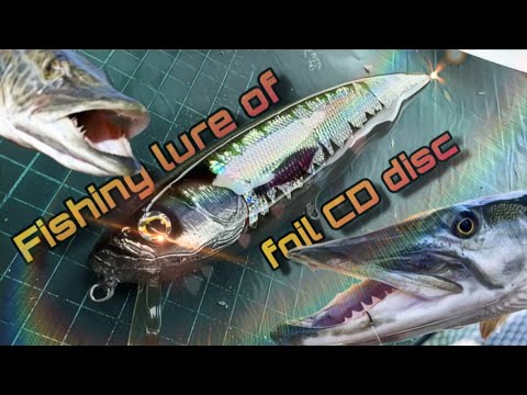 Fishing lure with foil CD disc - YouTube