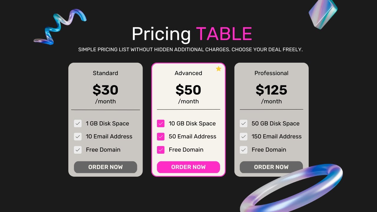 Design a Stunning Pricing Table in WordPress using Elemenor | Canva to ...