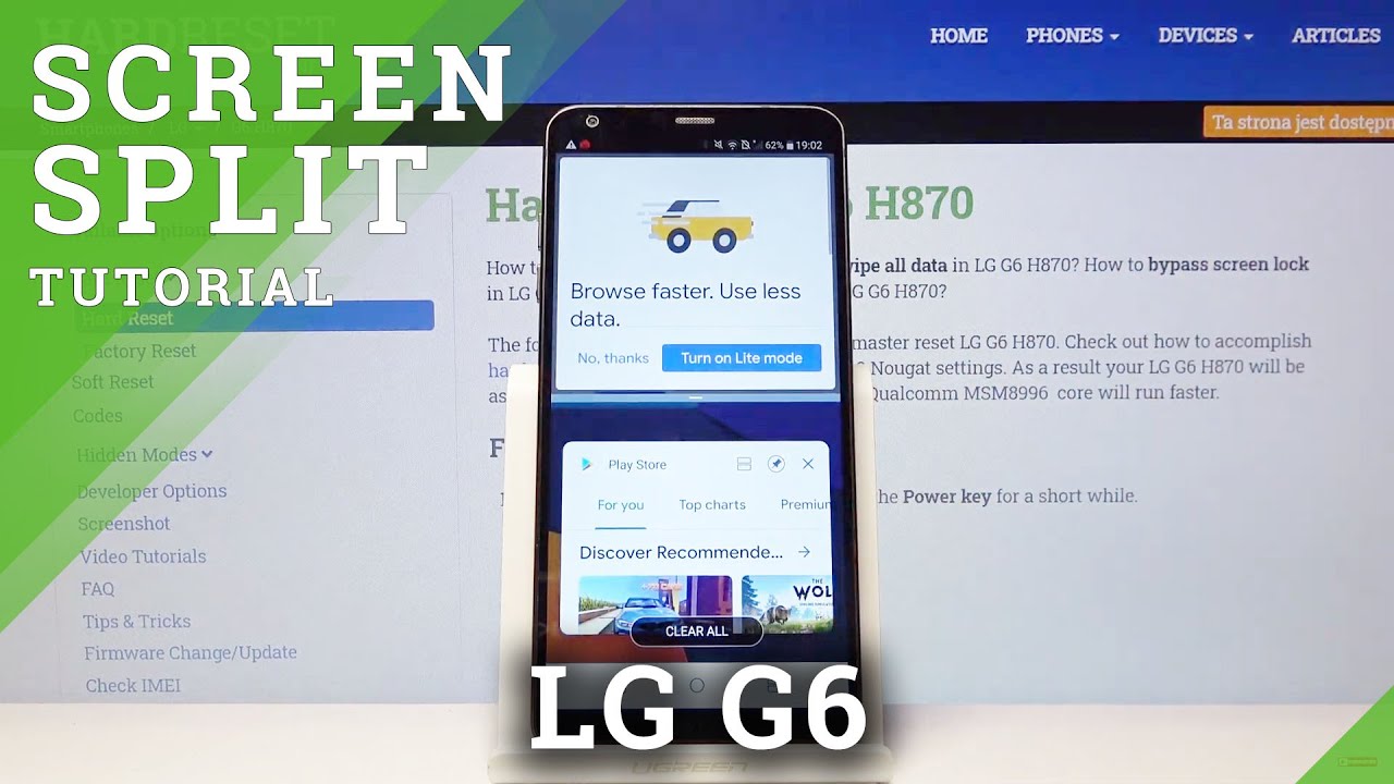 How to Split Screen in LG G6 - Run Apps Simultaneously - YouTube