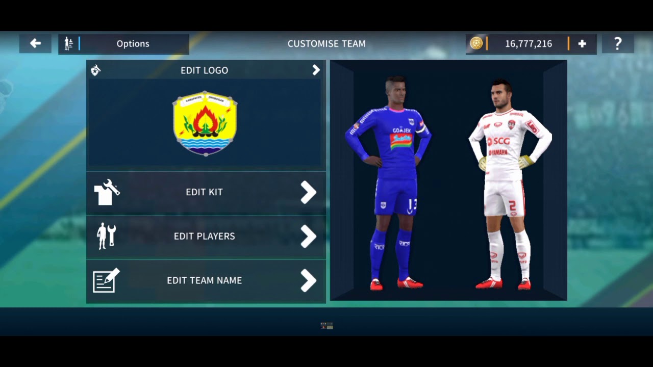 Tutorial mengganti seragam Jersey di game DLS 2020 || Dream Leagae ...