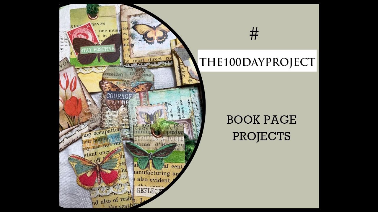 DAY 18/19 #the100dayproject book page projects (hidden paper clips ...