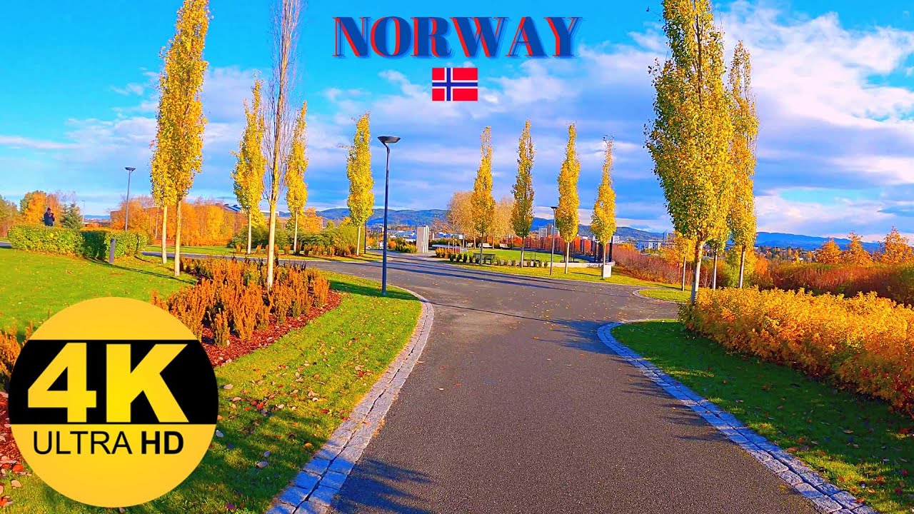 【4K】Autumn Walking Tour / Taking A Walk In NORWAY - Trondheim (Huseby ...