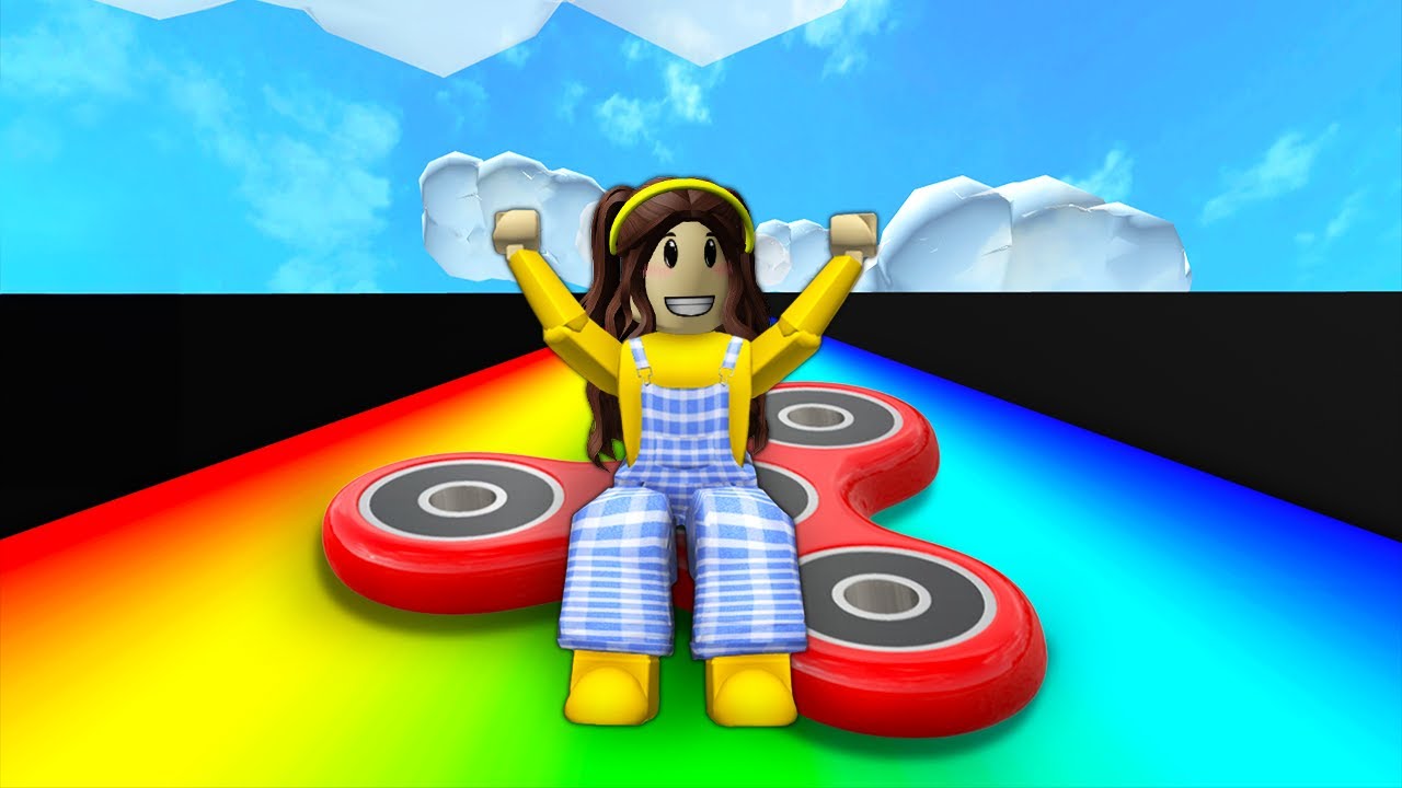 Sliding down a Giant Rainbow in Roblox - YouTube