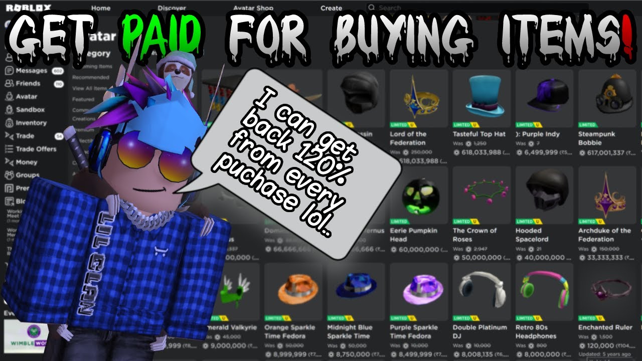HOW TO GET 120% ROBUX BACK FROM BUYING ITEMS! 💰 - YouTube