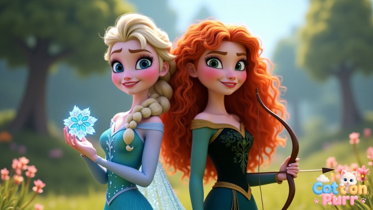 🧊 Elsa + 🔥 Merida = Brave and Frozen 💖 | Princess Power Song! - YouTube