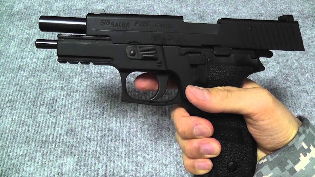 TOKYO MARUI SIG SAUER P226 RAIL Gas Blow Back - YouTube