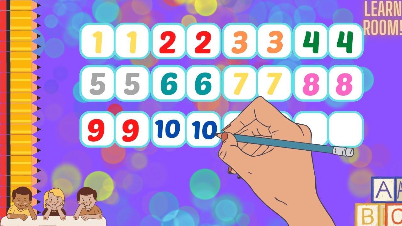 Kids for 123456789 / Learn How to Write & Read & Paint / Colorful ...