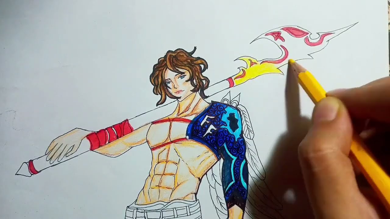 FREE FIRE DRAWING || RARE BUNDLE DRAWING || Freefire DRAWING ...