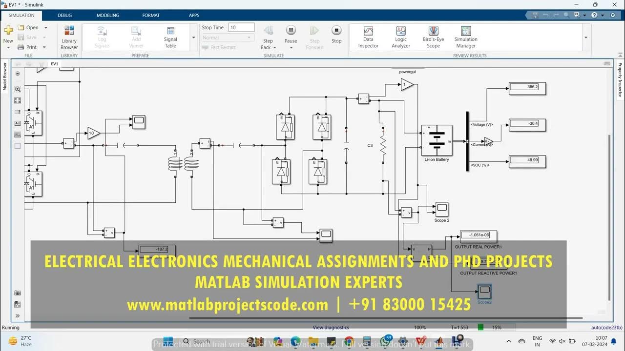 Wireless Charging For EV Matlab Simulink Simulation Electrical - YouTube