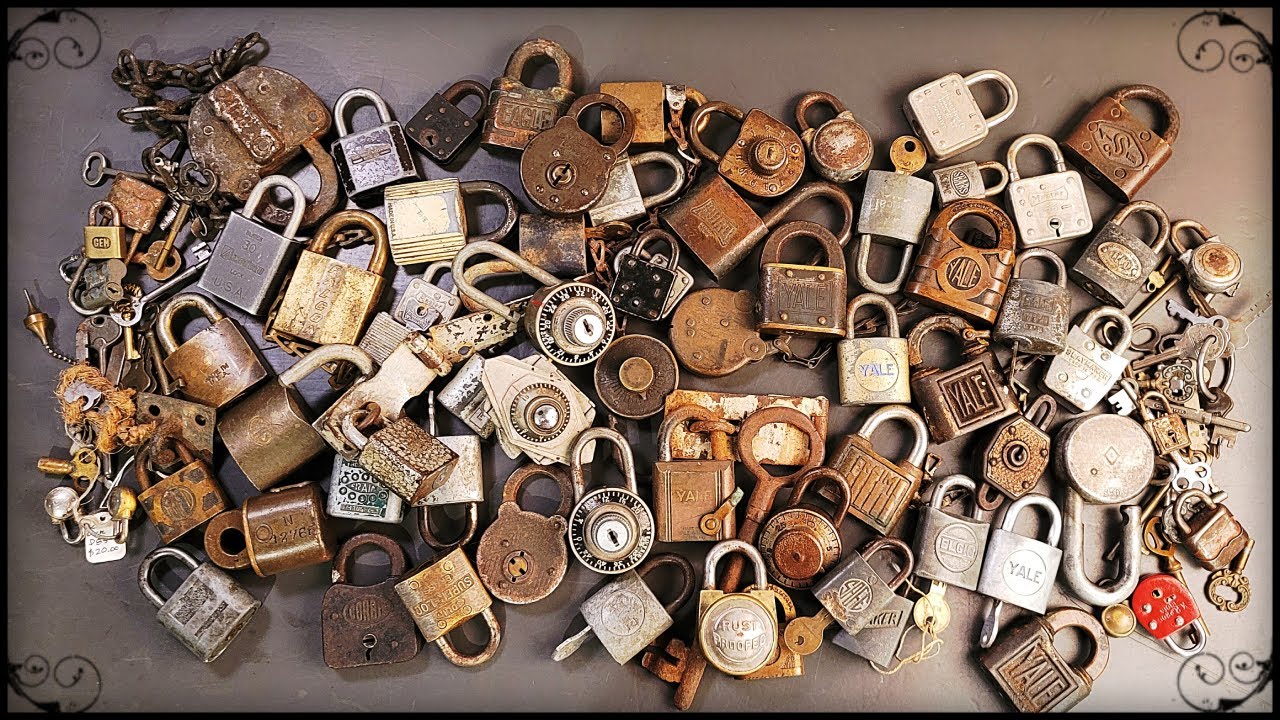 Vintage Lock Collection 60 + Locks & some Old Keys Too :] - YouTube