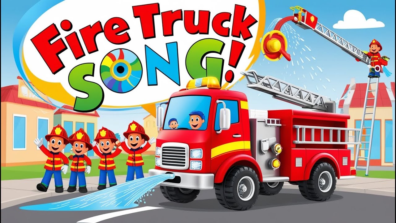 Fire Truck Song for Kids – Fun Learning Song with Wheels, Siren, and ...