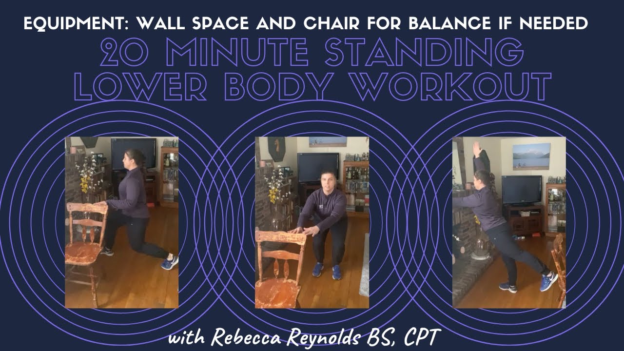 20 Minute standing lower body workout - YouTube