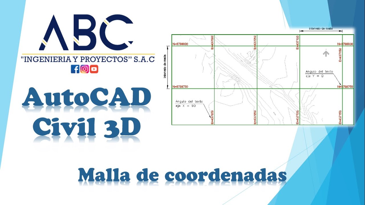 AutoCAD Civil 3D - Malla de coordenadas con Superficies y Herramientas ...
