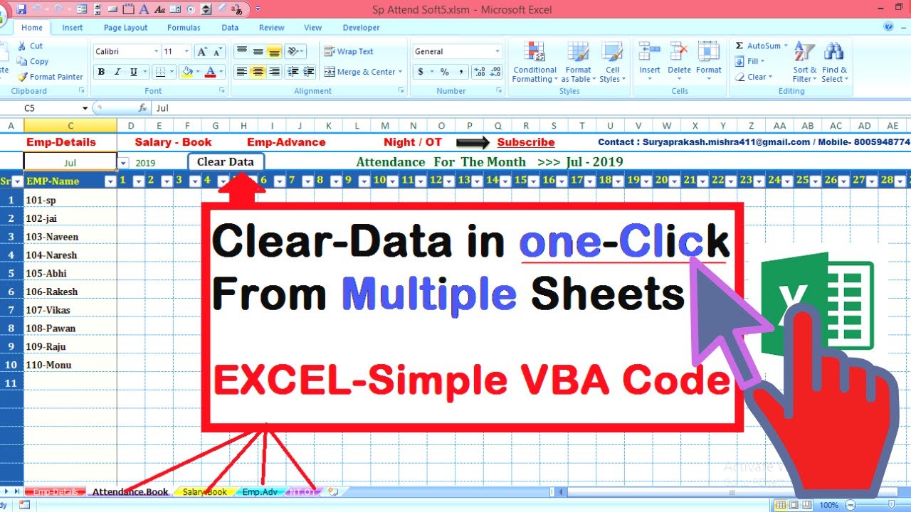 How To Remove Data In One Click From Selected Sheets In Excel YouTube how-to-remove-data-in-one-click-from-selected-sheets-in-excel-youtube