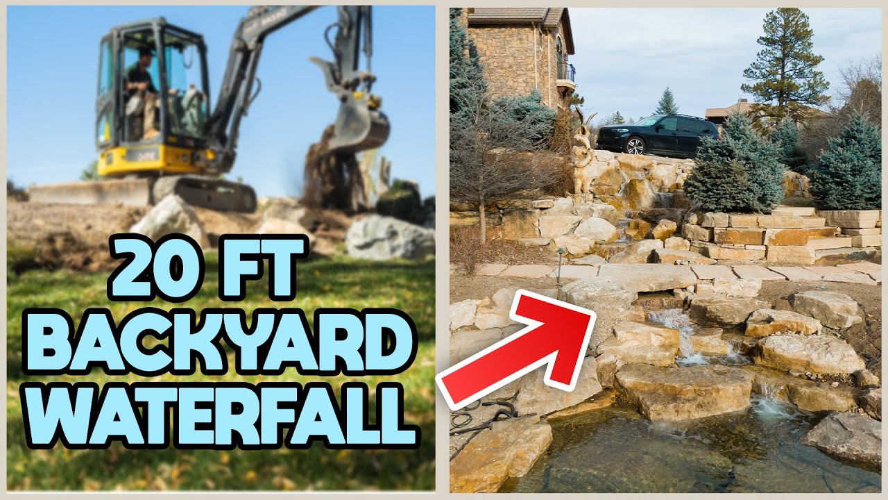 Building the Tallest Backyard Waterfall in Colorado - FULL TIMELAPSE ...