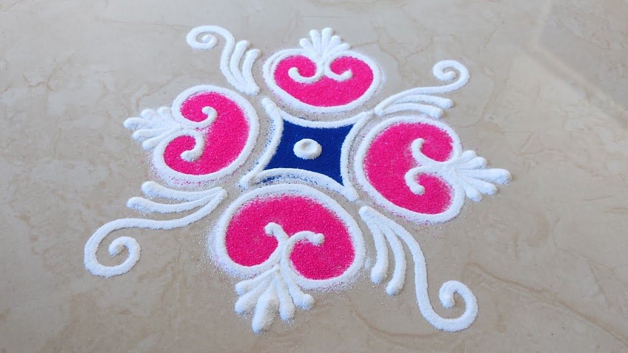 Daily Morning Rangoli || Easy and Simple Rangoli Design || Daily Use ...