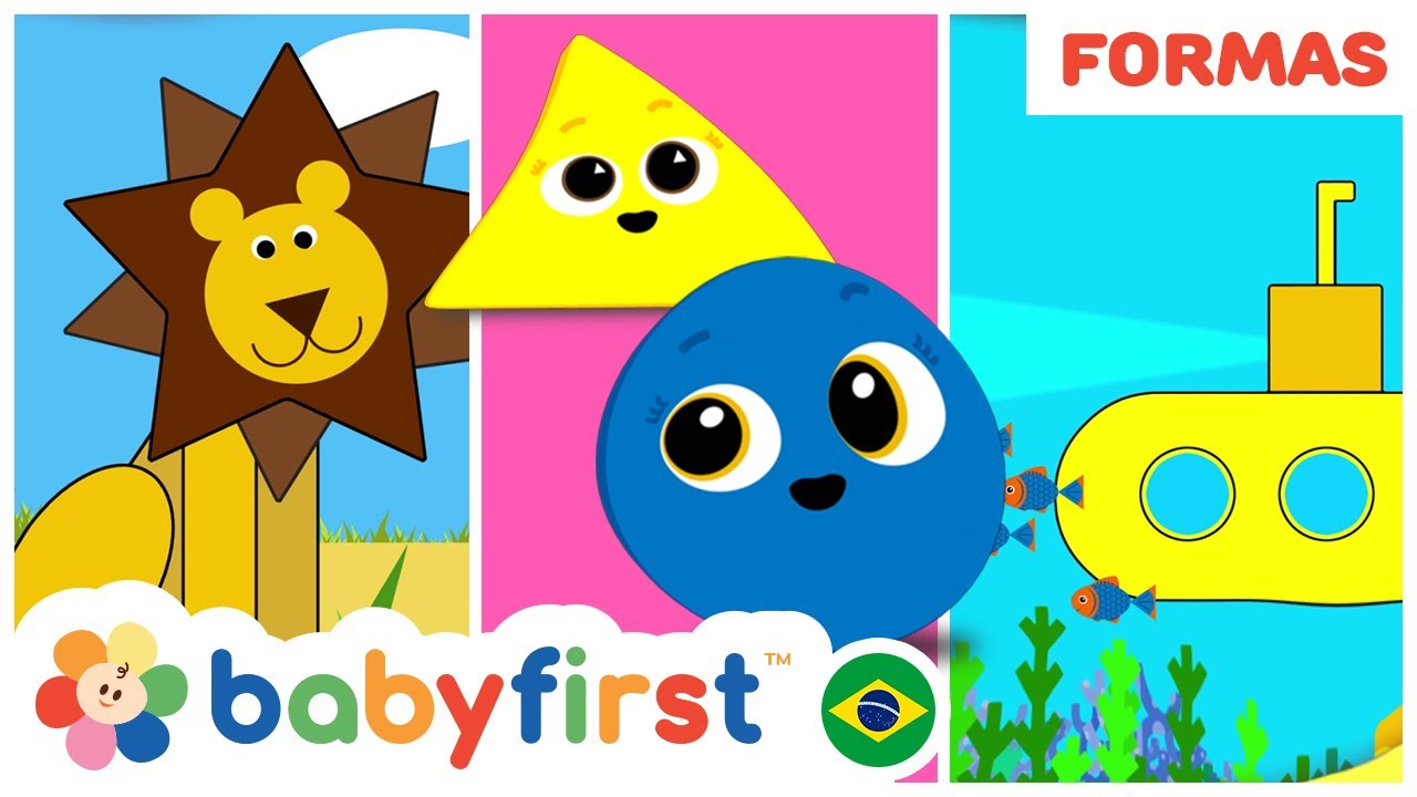 Vídeos Educativos | Aprenda as cores e as formas geometricas | leão ...