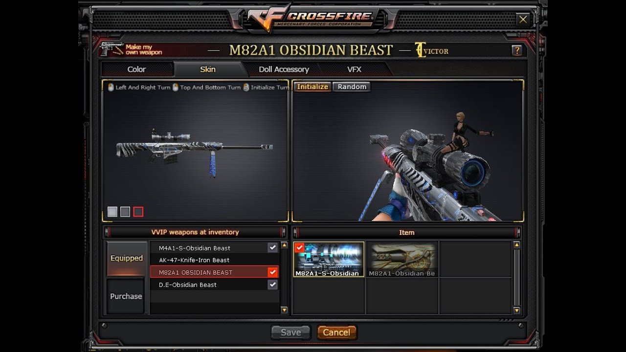 Crossfire PH: Barrett M82A1 Obsidian Beast (Limpid Skin) GAMEPLAY - YouTube