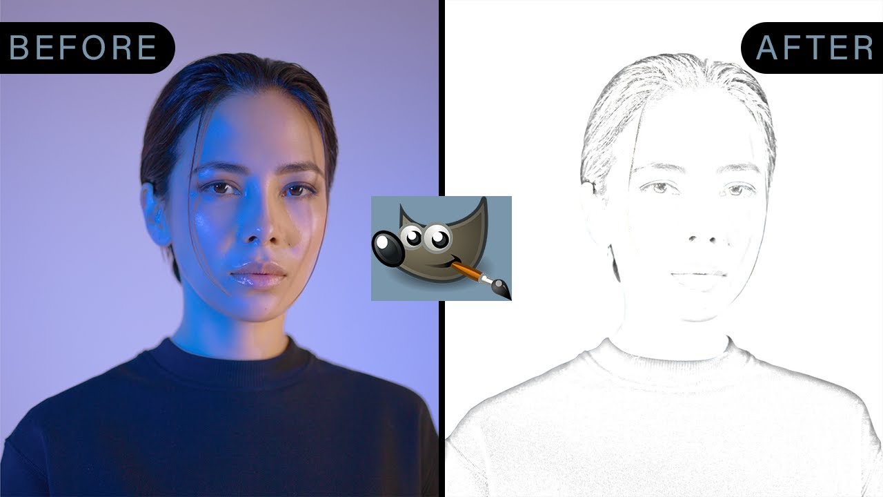 Create a Pencil Drawing Effect in Gimp - YouTube