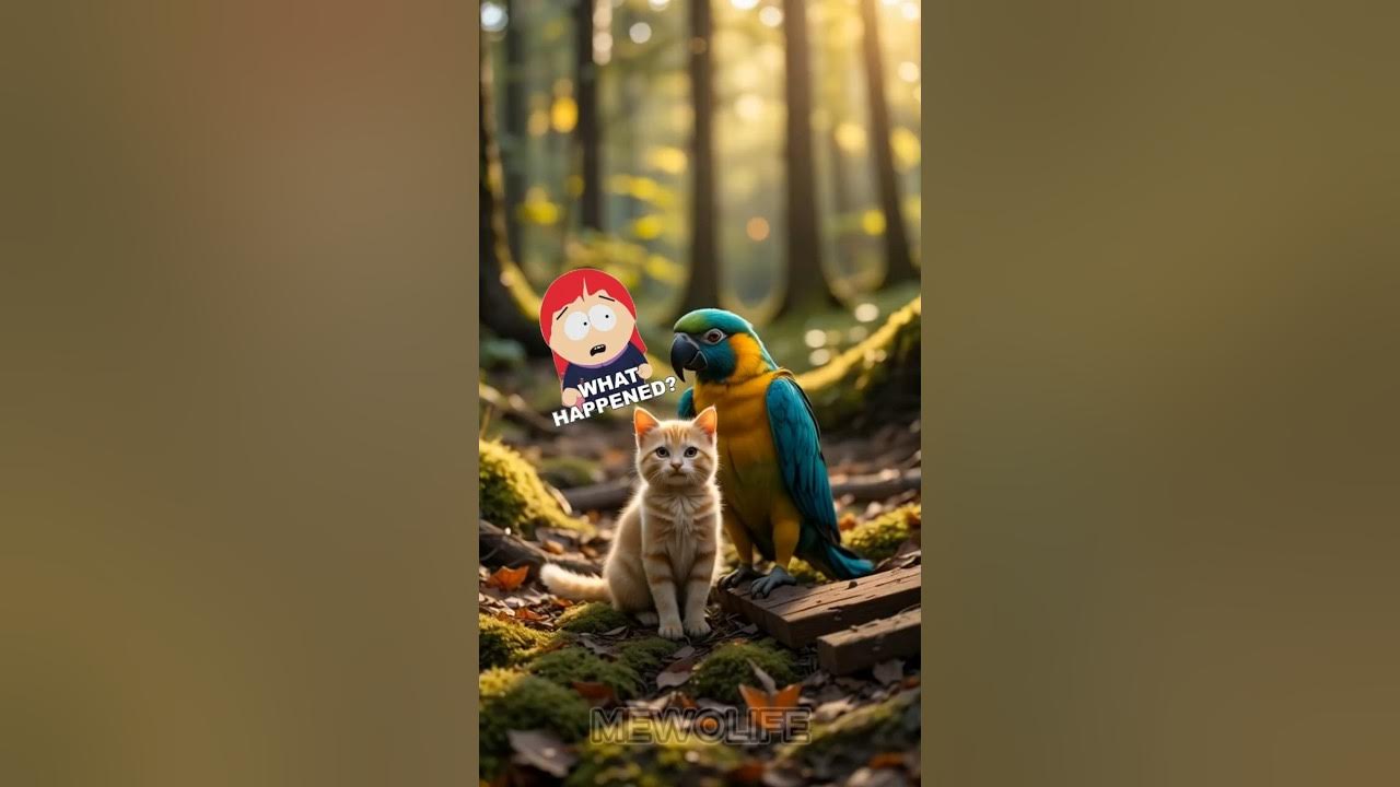 An Unlikely Partnership: Our Cat Helps the Parrot Rebuild Its Home! 🐱🦜🏠 #funny #cat #ai # ...