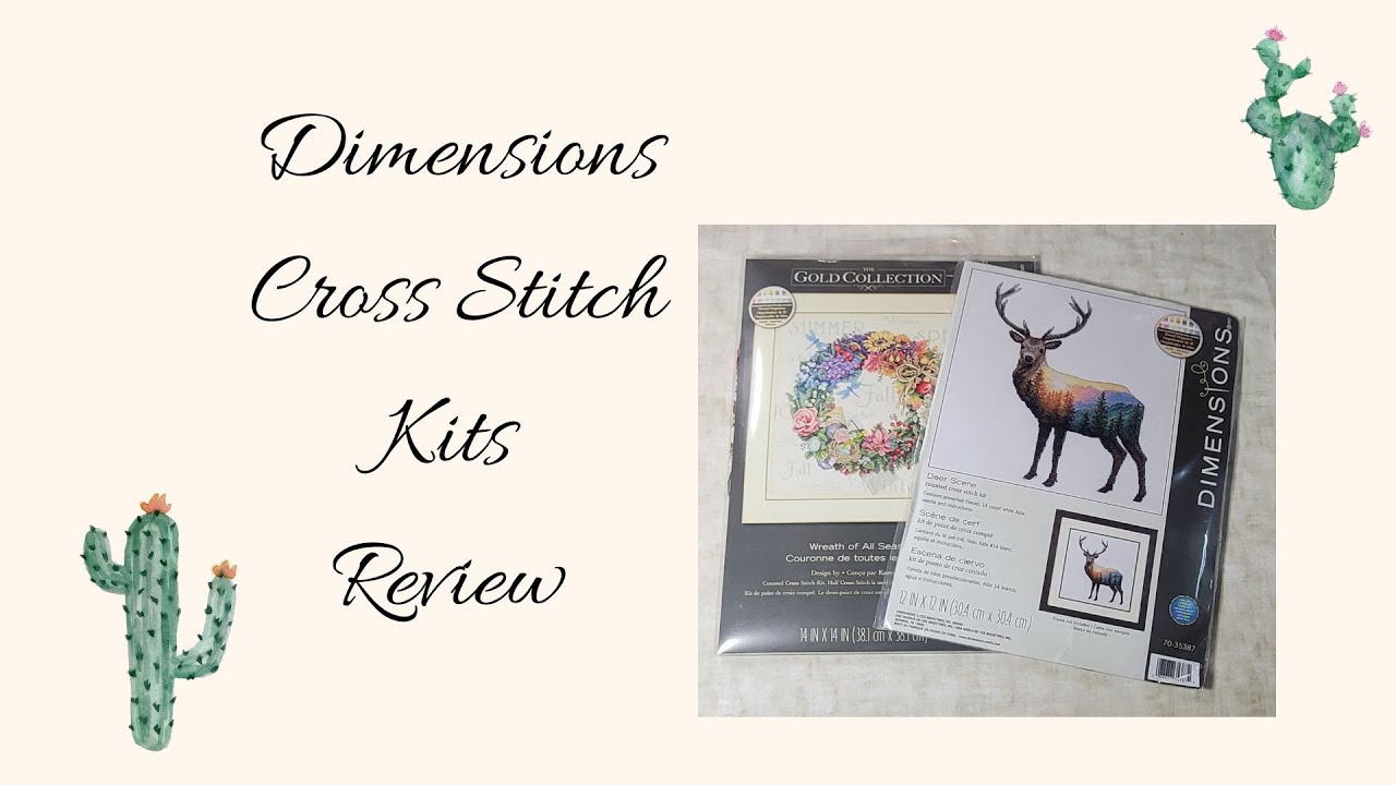 Dimensions Cross Stitch Kits Review! GIVEAWAY ENTRY DAY 3 OF 3!! - YouTube