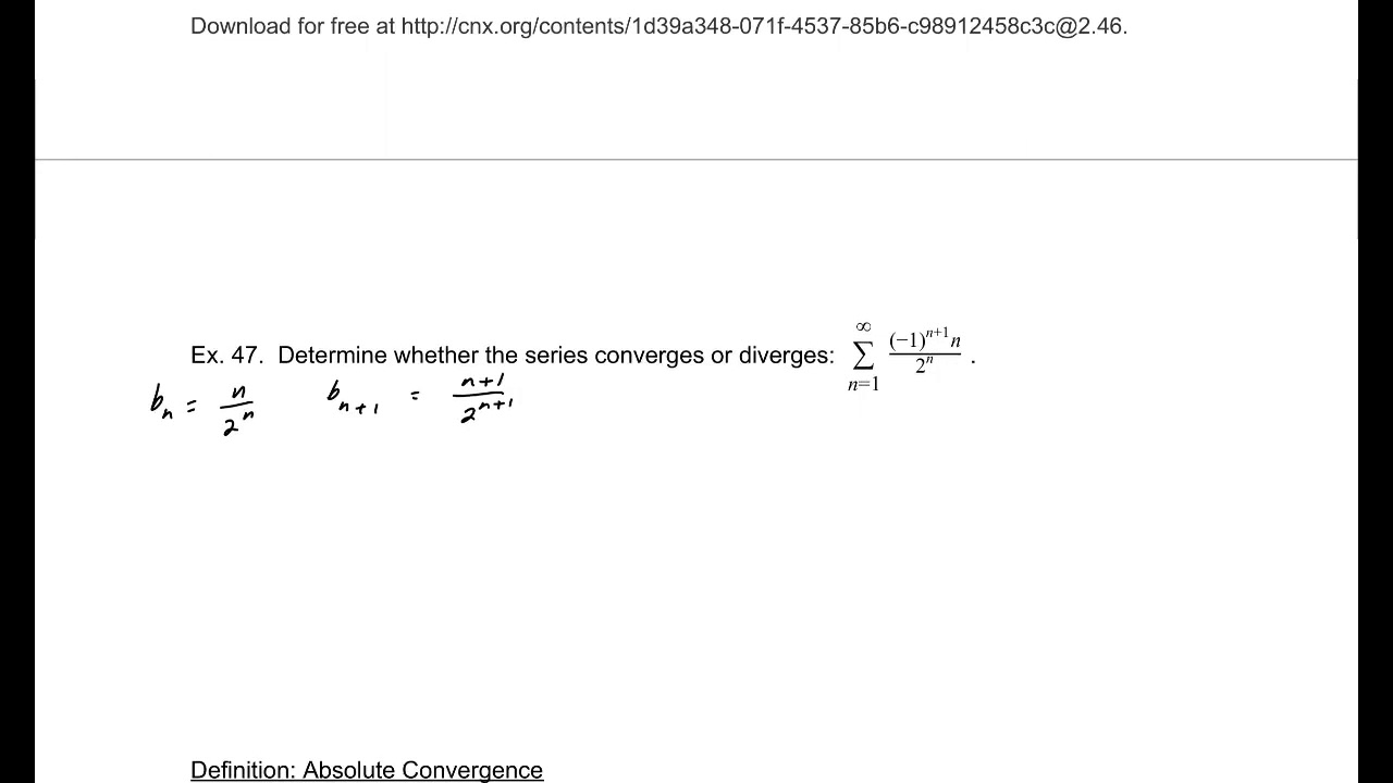 Alternating Series Test Video Embed