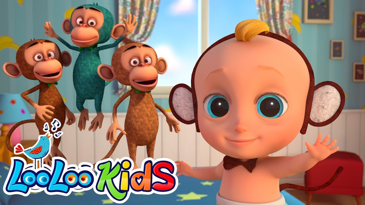Five Little Monkeys + The Finger Family 🐵 BEST of Toddler Fun Nursery ...