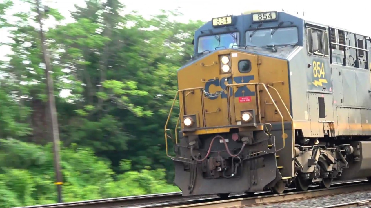 CSX Train Passes Old ALCO Locomotive Building 7/5/18 - YouTube