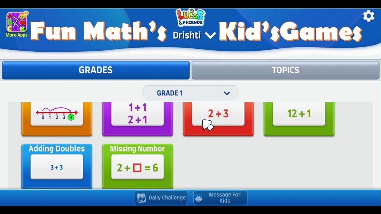 Learning Fun Math's game for kids with lucas and friends #kidslearning ...