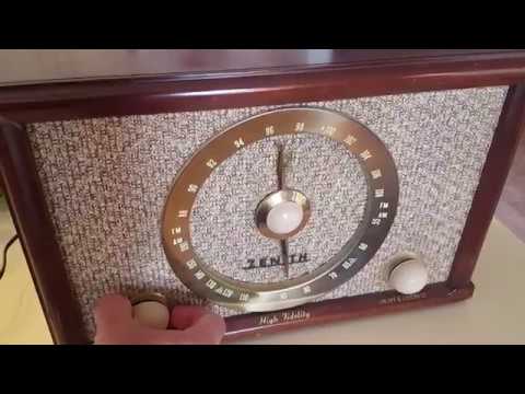 1956 Zenith Model B835R AM/FM Radio - YouTube
