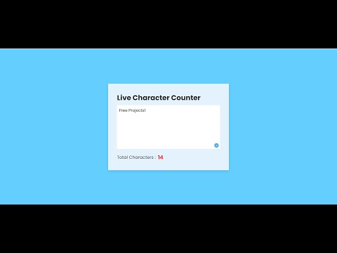 Create Live Character Counter using HTML, CSS, and JavaScript - 1080p Full HD Video | Free Projects1
