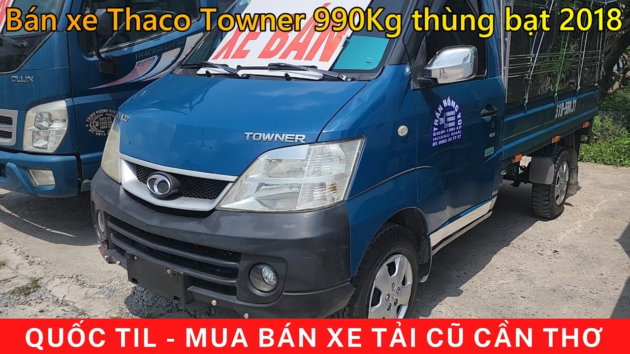 Giá xe tải Thaco Towner 990Kg cũ đời 2018 thùng mui bạt – Xe Tải Cũ Cần ...