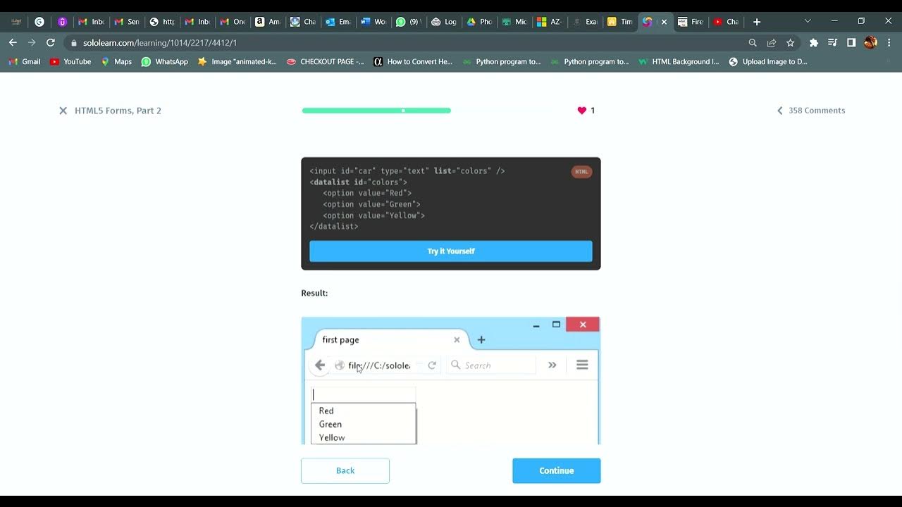 HTML5 Forms, Part 2| HTML5|SOLOLEARN Answers - YouTube