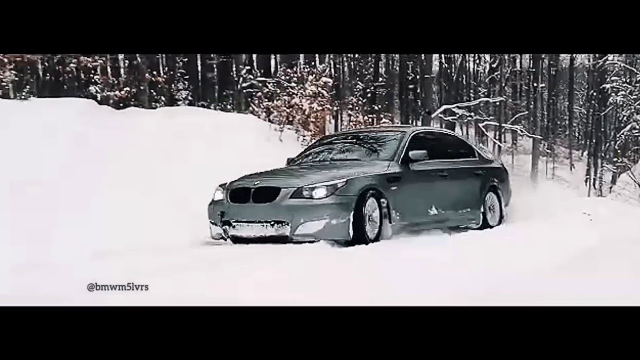 BMW E60 SNOW DRIFT 😱😱🖤 - YouTube