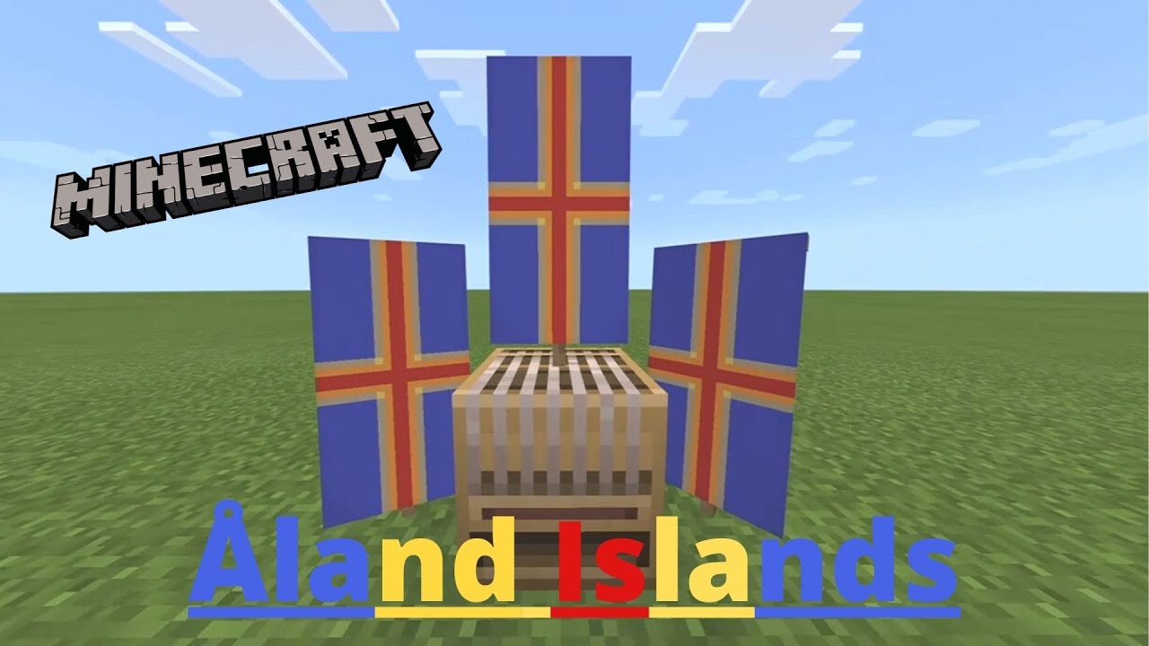 How To Make An Åland Islands Banner In Minecraft - Åland Islands Flag ...