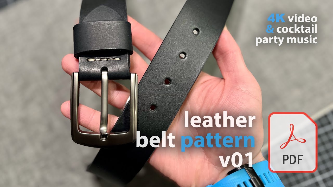 Free Leather Belt Pattern v01 | PDF Template and Step-By-Step DIY Tutorial - YouTube