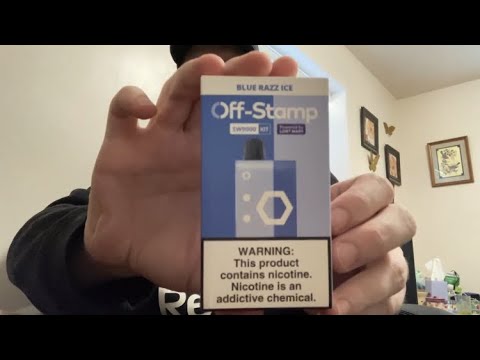OFF STAMP SW 9000 (powered by lostmary) BLUE RAZZ ICE REVIEW! - YouTube