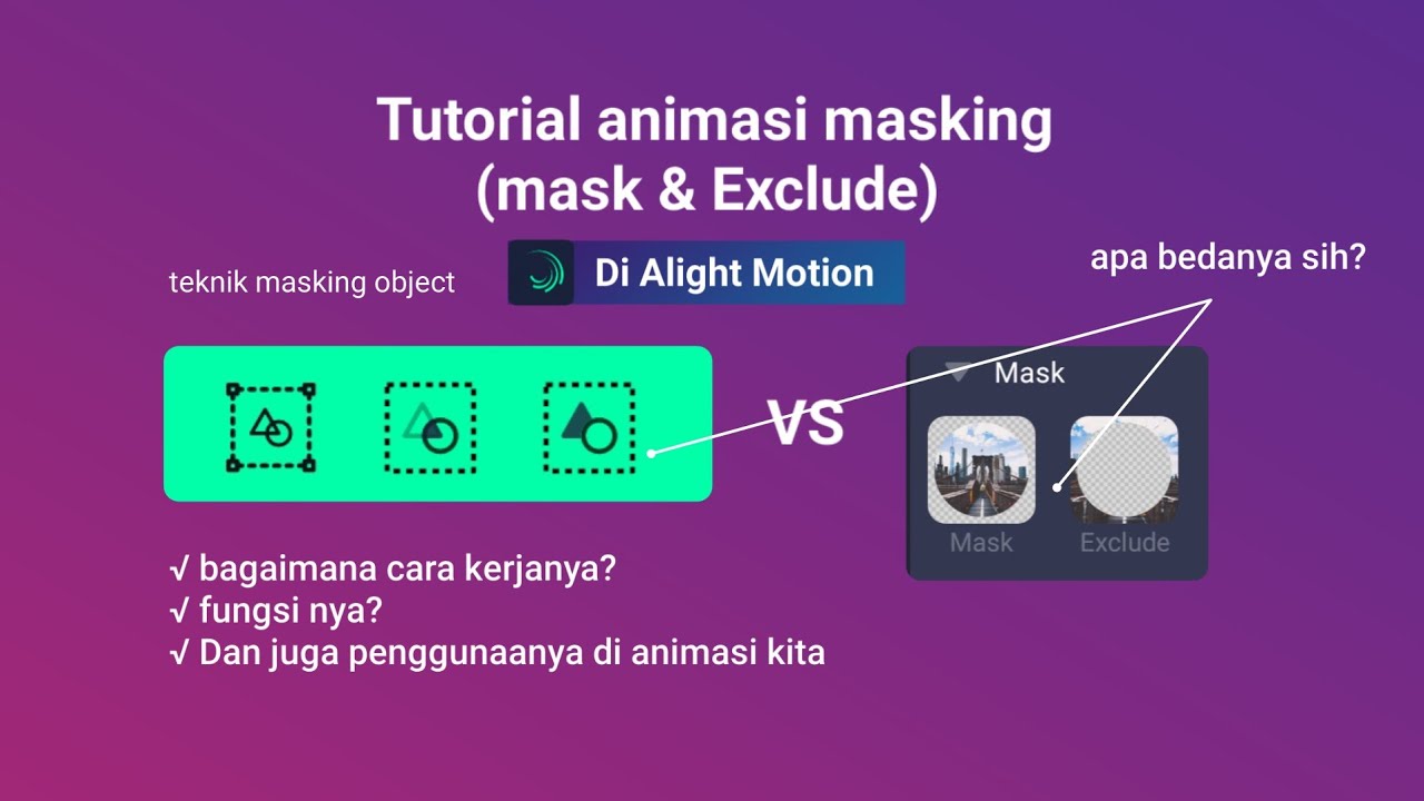 tutorial masking di alight motion - fungsi dan penjelasannya motion graphic - YouTube