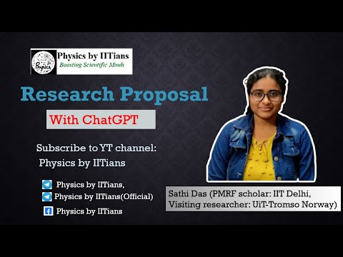 How to write a research proposal in Physics using Chat GPT👉🏽Step by ...