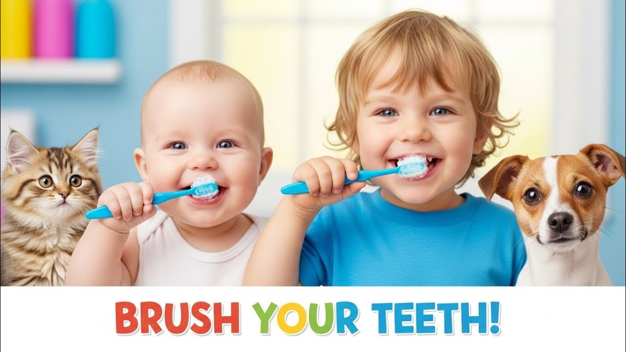 Brush Your Teeth Song ( Happy Teeth, Happy Kids ) | Little Tune Rhymes ...